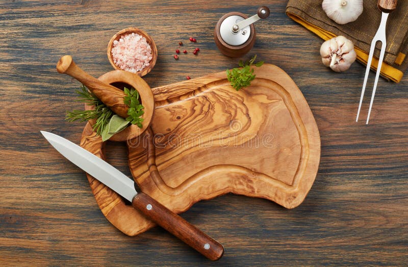 Cooking Ingredients and Cutting Board Stock Image - Image of eating ...
