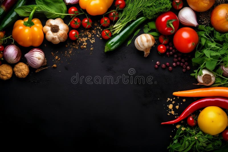 Cooking Ingredients, Food Cooking Background. Generative AI Stock ...