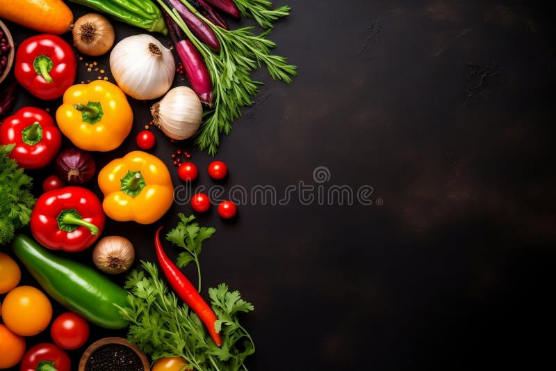Cooking Ingredients, Food Cooking Background. Generative AI Stock ...