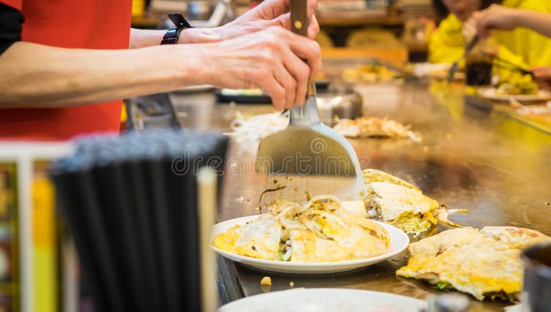 Cooking Japanese Pizza stock image. Image of japan, cuisine - 76380021