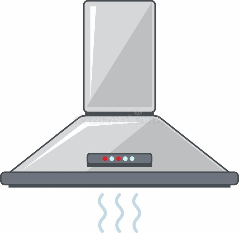Cooking Kitchen Hood Icon in Flat Style. Vector Illustration Stock Vector - Illustration of ...