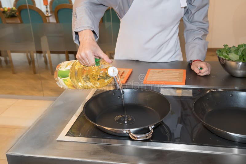 Cooking lessons from chef stock photo. Image of cutting - 82710428