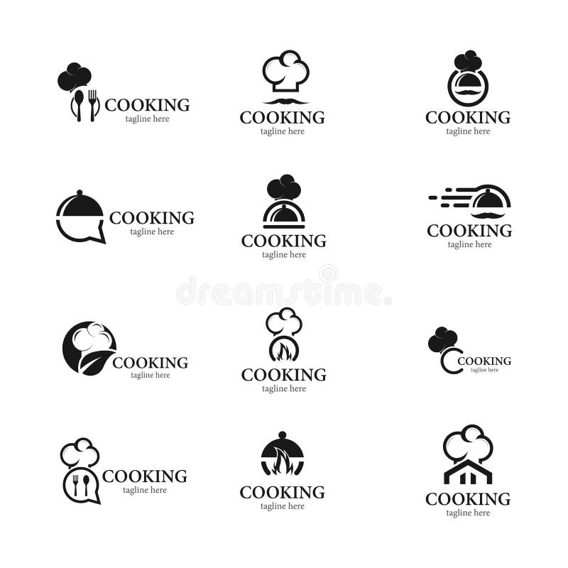 Cooking logo icon pack stock vector. Illustration of cook - 216382845