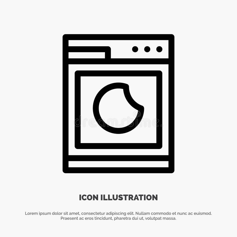 Cooking, Machine, Wash, Clean Line Icon Vector Stock Vector ...
