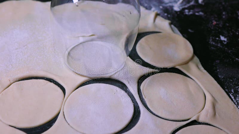 Cooking, Making Dough Circles, Smooth Shapes Stock Video - Video of ...
