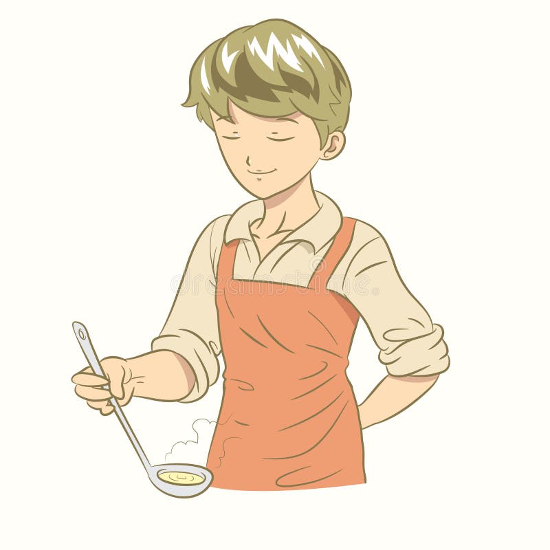 Cooking man stock vector. Illustration of chef, snack - 80766761