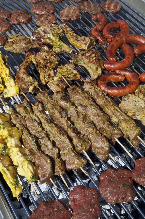 Cooking meat barbecue stock photo. Image of merguez, meat - 26270128