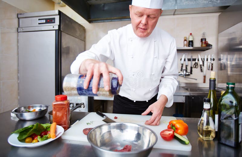 Workplace of cooking show stock photo. Image of hotel - 122547718