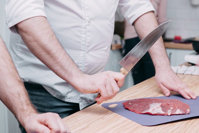Cooking Meat Rolls in the Cooking Class. Beef Roll Stock Photo - Image ...