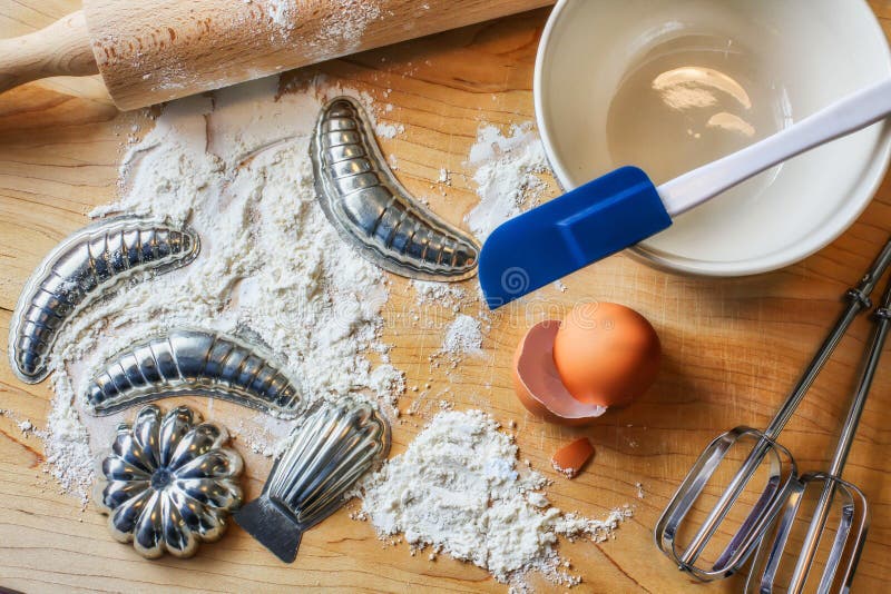 Cooking mess stock image. Image of ingredient, flour - 128114149