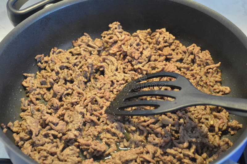 Cooking minced meat stock photo. Image of fresh, diet - 40666442