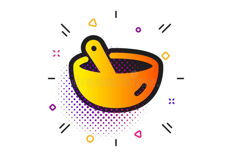 Cooking Mix Icon. Bowl with Spoon Sign. Food Preparation. Vector Stock ...
