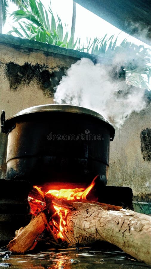 Cooking in my Village stock image. Image of village - 263640233