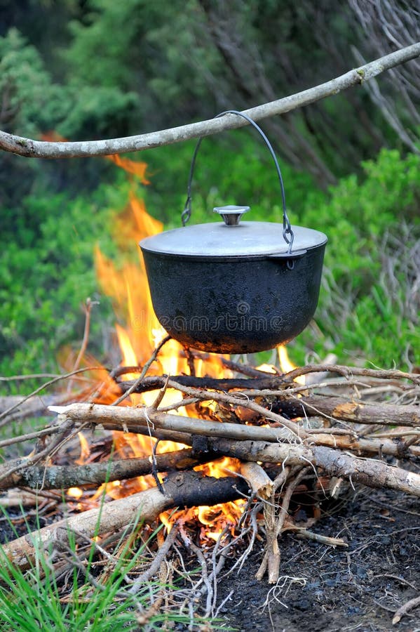 Cauldron stock photo. Image of black, burn, food, grass - 41221650