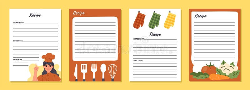 Cooking notes set stock vector. Illustration of healthy - 269886125