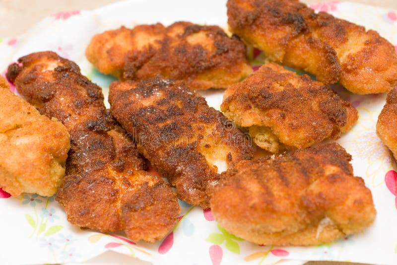 Cooking Nuggets from Fresh Chicken Stock Photo - Image of cuisine ...