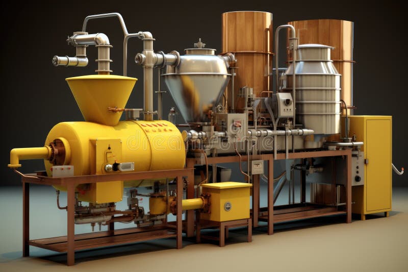 Cooking Oil Filtration Process Equipment Stock Illustration ...