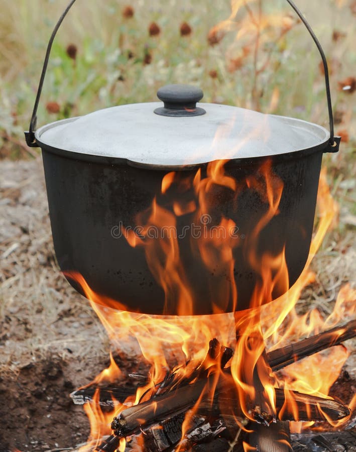 Cooking in the open air stock photo. Image of refreshment - 49224798