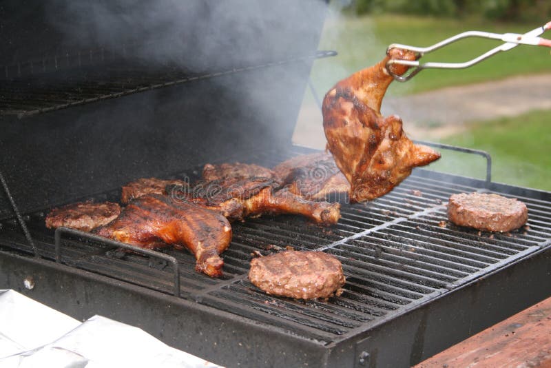 Cooking Out on the Grill 4! Stock Image - Image of football, meat: 17034091