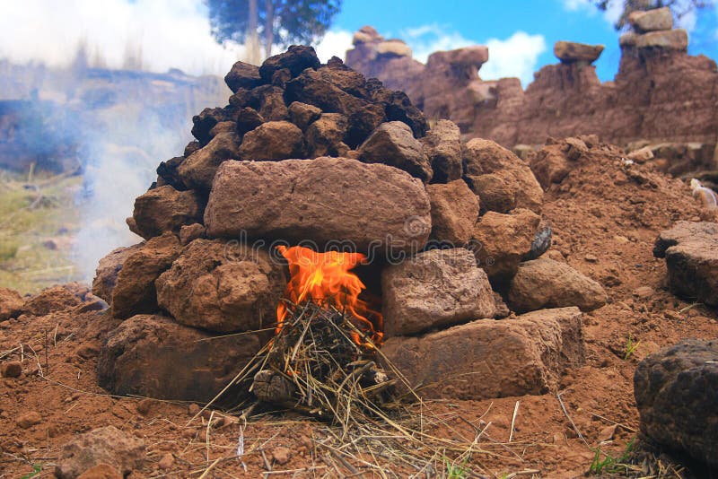 Cooking outdoor stock image. Image of construction, adobe - 48175459