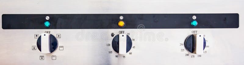 Cooking Oven Control Panel II Stock Image - Image of metal, setting ...