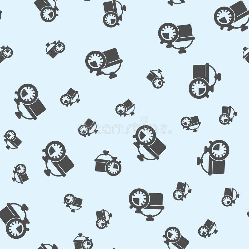 Cooking Pan and Clock Solid Seamless Pattern, Culinary Cooking Theme ...