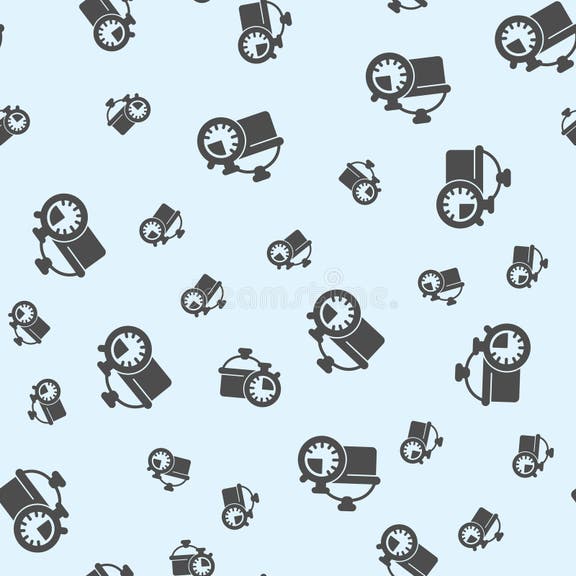 Cooking Pan and Clock Solid Seamless Pattern, Culinary Cooking Theme. Vector Graphics Stock ...