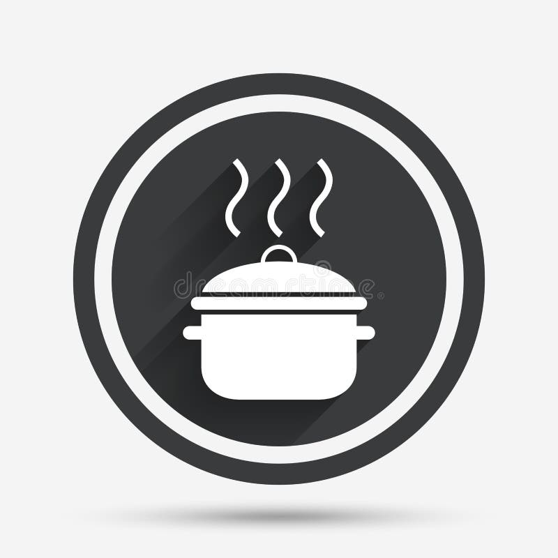 Cooking Pan Sign Icon. Boil or Stew Food Symbol Stock Vector ...
