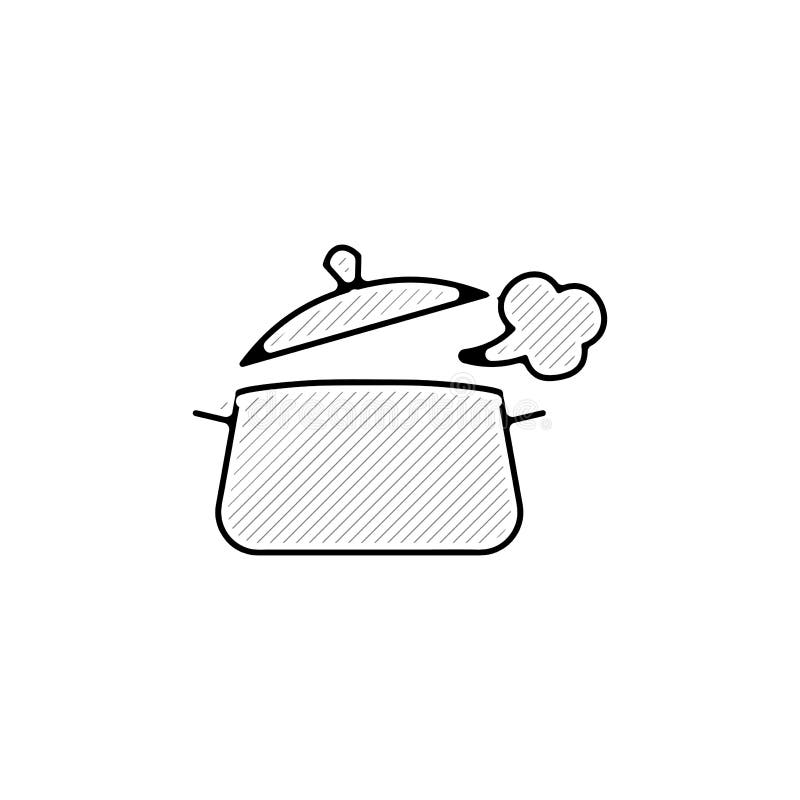 Cooking Pan Thin Line Con. Cooking Pan Isolated Vector Icon Stock ...
