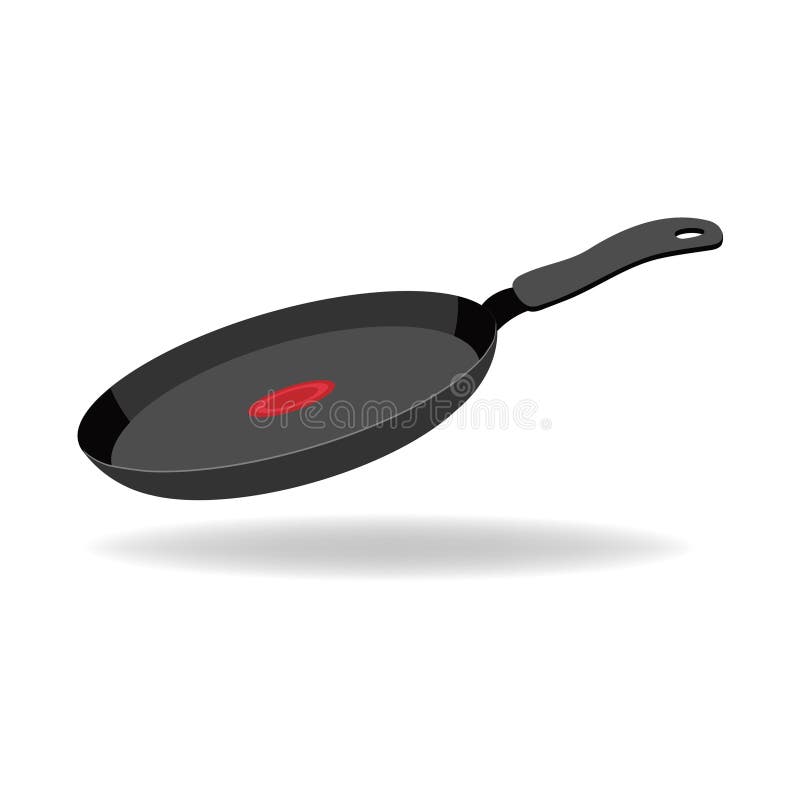 Cooking Pan Vector Illustration, Kitchen Frying Pan Stock Illustration ...