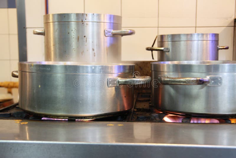 Cooking pans stock photo. Image of cook, utensil, ember - 12040690