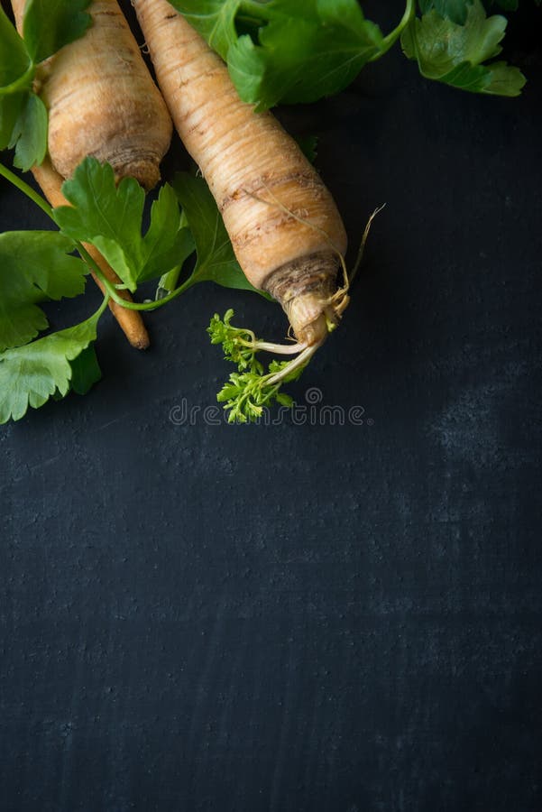 Cooking with Parsley Root stock photo. Image of dark - 84340640