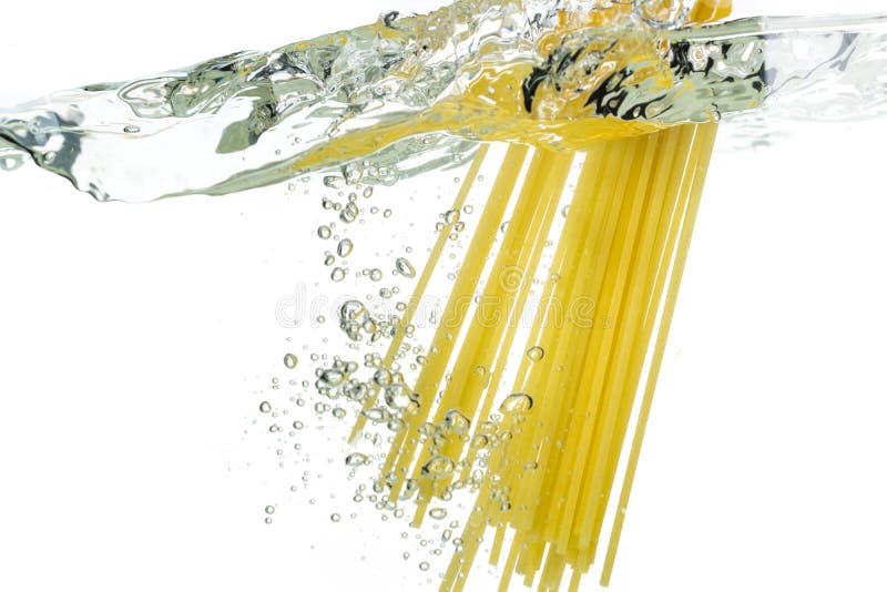 Pasta splash in water stock image. Image of delicious - 14247769