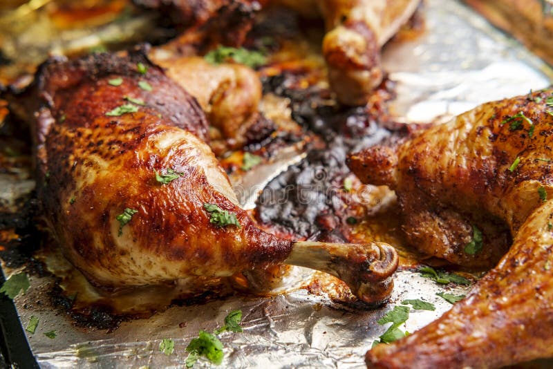 Cooking Peruvian Chicken Dinner Stock Image - Image of chicken ...