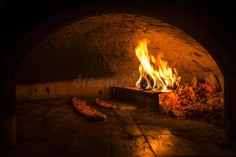 Cooking Pide in a Stone Oven Stock Image - Image of wood, stone: 47877051