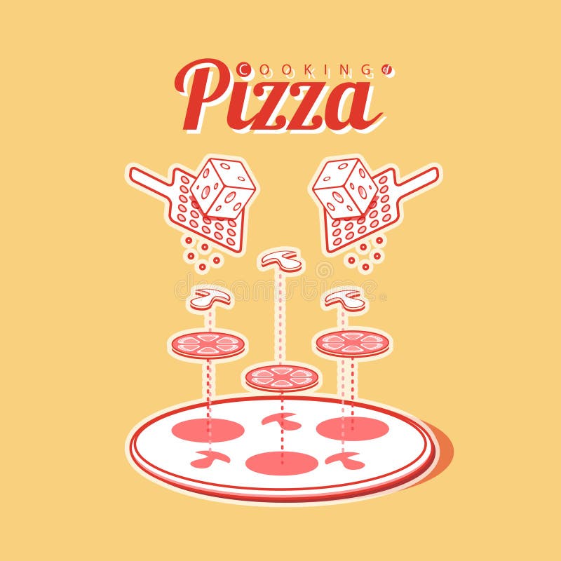 Cooking of Pizza Vector Poster Infographics Stock Vector - Illustration ...