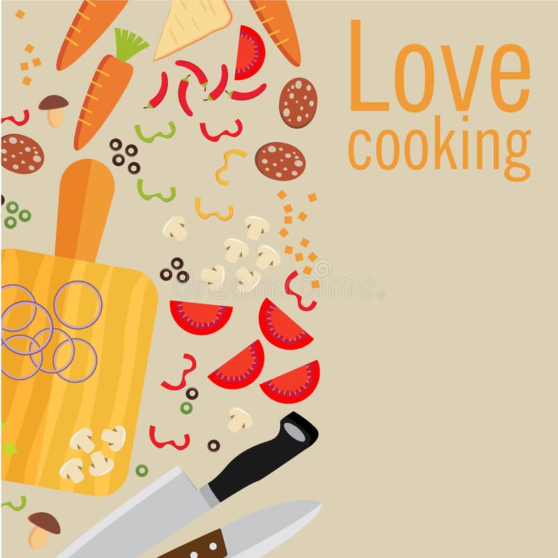 Cooking Poster Design. Vector Illustration Stock Vector - Illustration ...