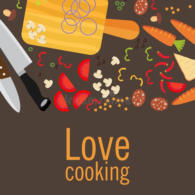 Cooking Poster Design. Vector Illustration Stock Vector - Illustration ...