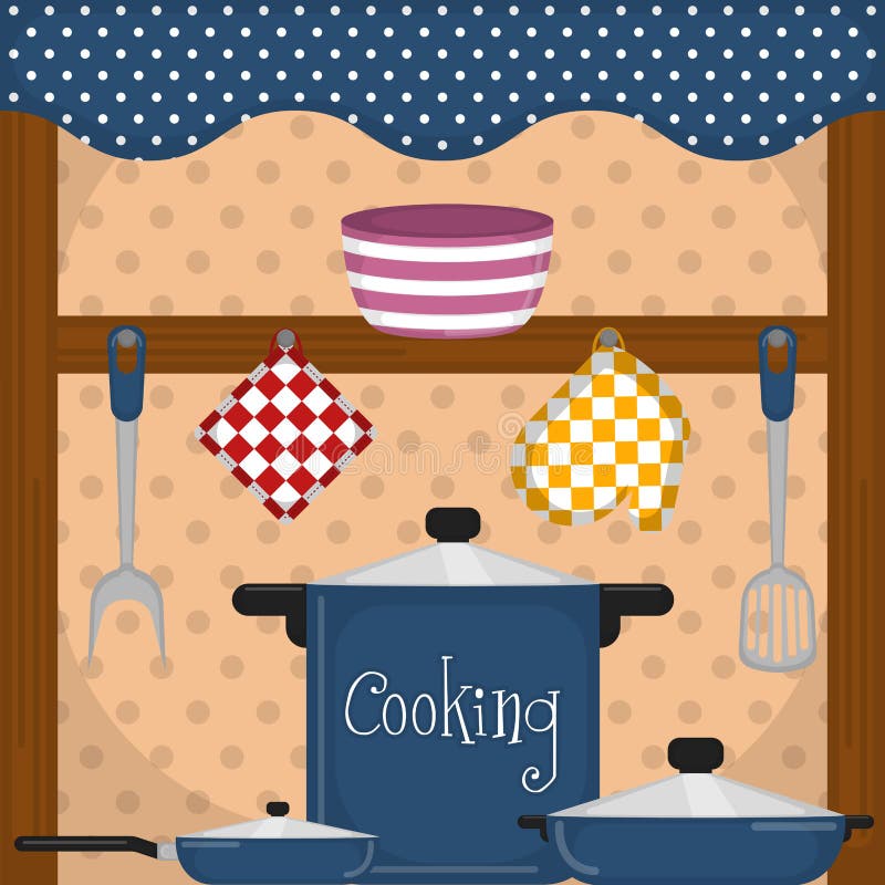 Cooking Poster Illustration Stock Vector - Illustration of kitchen ...