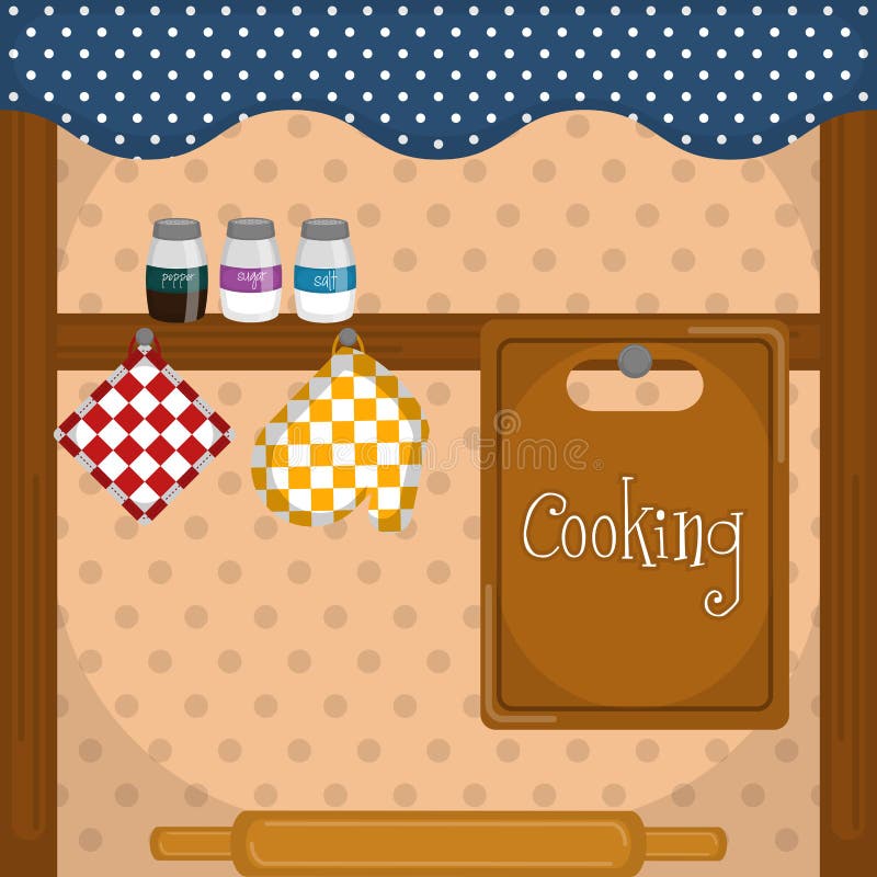 Cooking Poster Illustration Stock Vector - Illustration of cook, salt ...