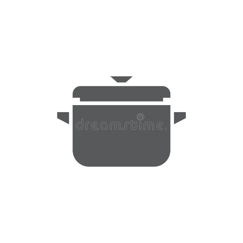 Cooking Pot Cover Vector Icon Symbol Isolated on White Background Stock ...
