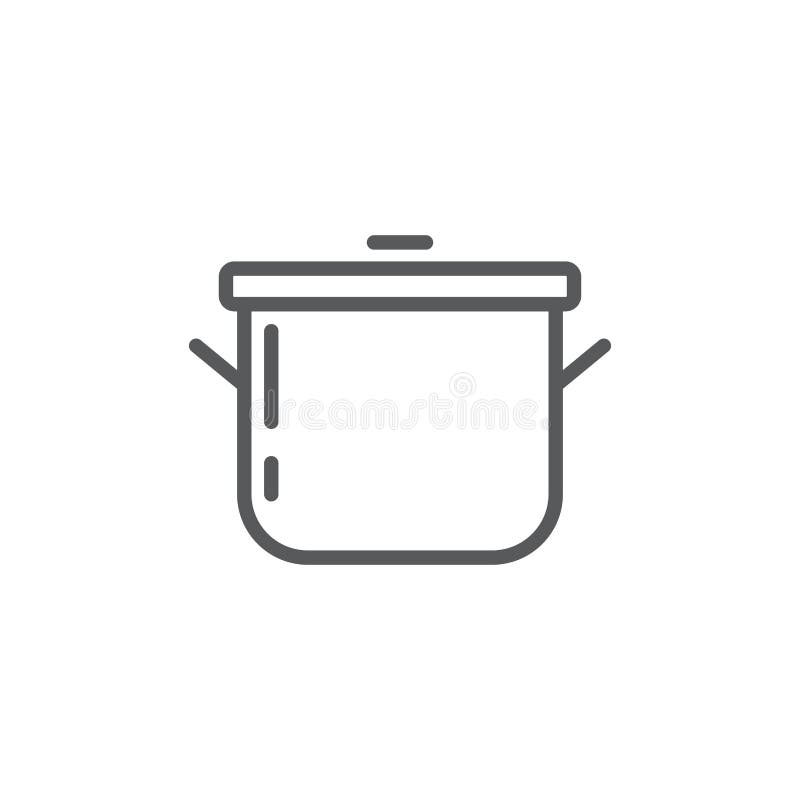 Cooking Pot Cover Vector Icon Symbol Isolated on White Background Stock ...