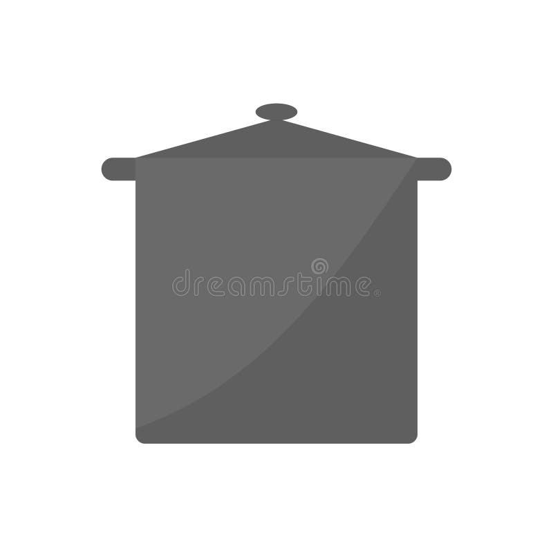 Cooking Pot Flat Design Vector Illustration. Kitchenware Pot Dinner ...
