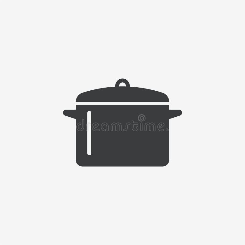 Cooking Pot Vector Icon stock vector. Illustration of culinary - 240424931