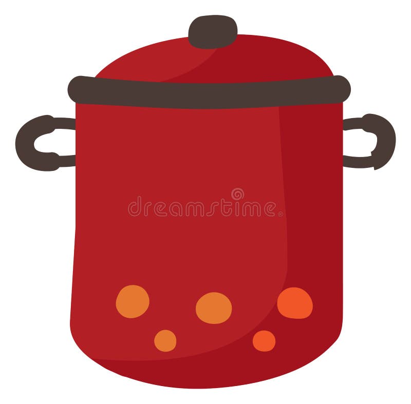 Cooking Pot Icon. Cartoon Crockery Stock Vector - Illustration of ...