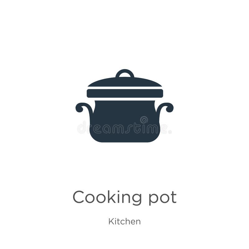 Cooking Pot Icon Vector. Trendy Flat Cooking Pot Icon from Kitchen ...