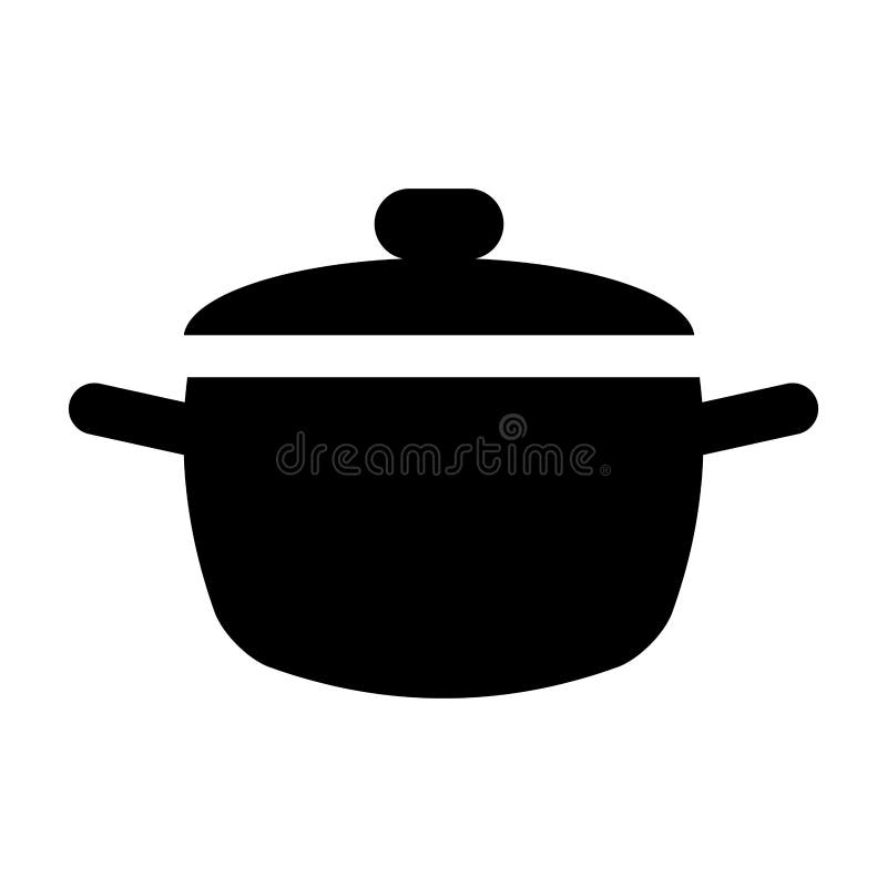 Cooking Pot Kitchen Food Pictogram Stock Vector - Illustration of cook ...