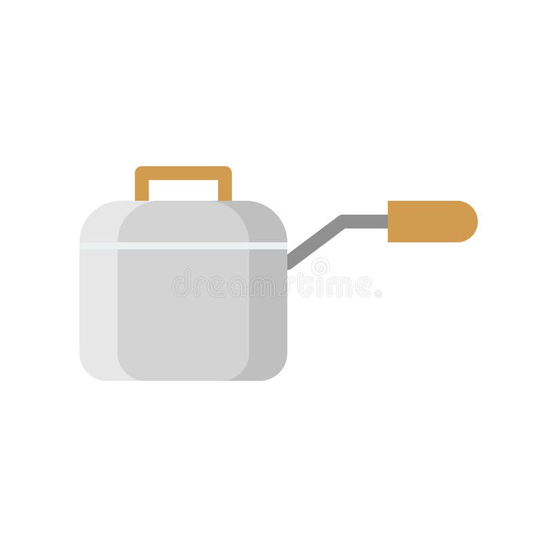 Cooking Pot and Lid Icon, Flat Design Vector Stock Vector ...