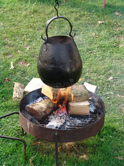 Cooking pot over fire stock photo. Image of cook, tent - 1382892