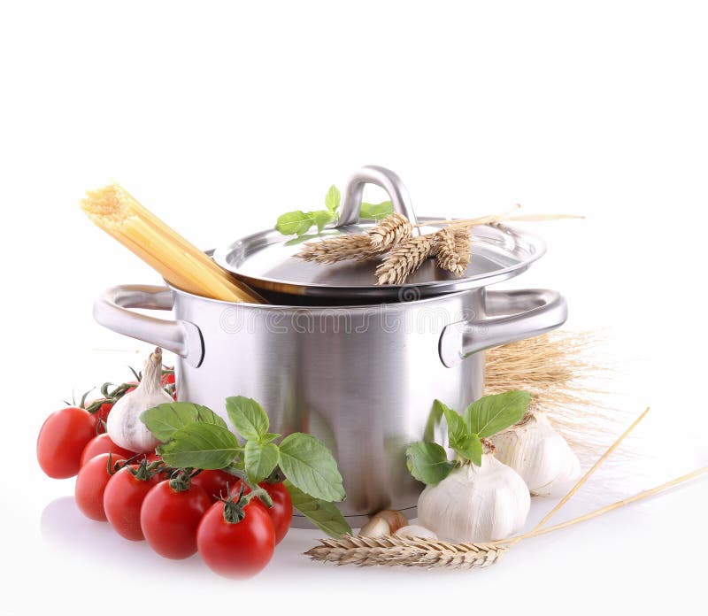 Cooking pot with spaghetti stock photo. Image of cooking - 20534948